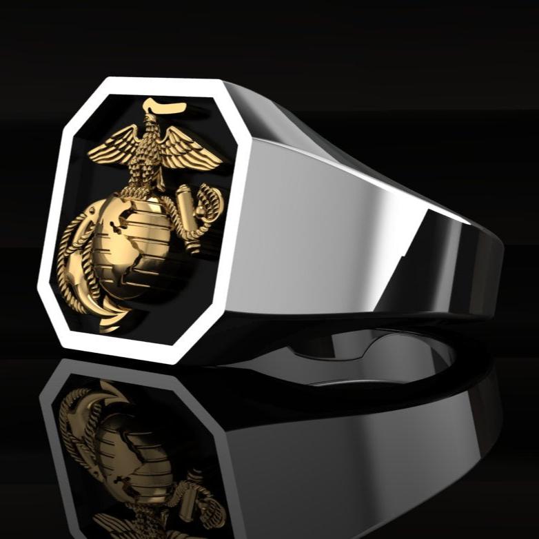 Premium USMC Signet Ring – The Jewelry Republic