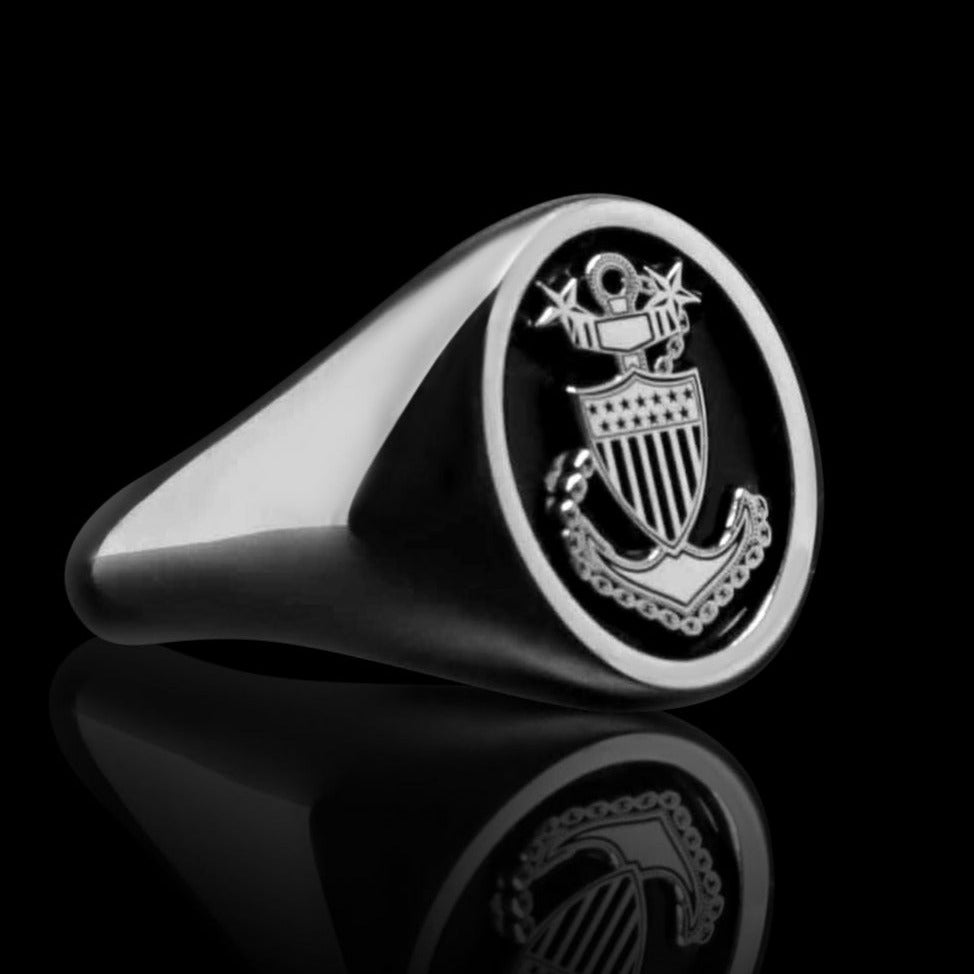 USCG Master Chief Signet Ring – The Jewelry Republic